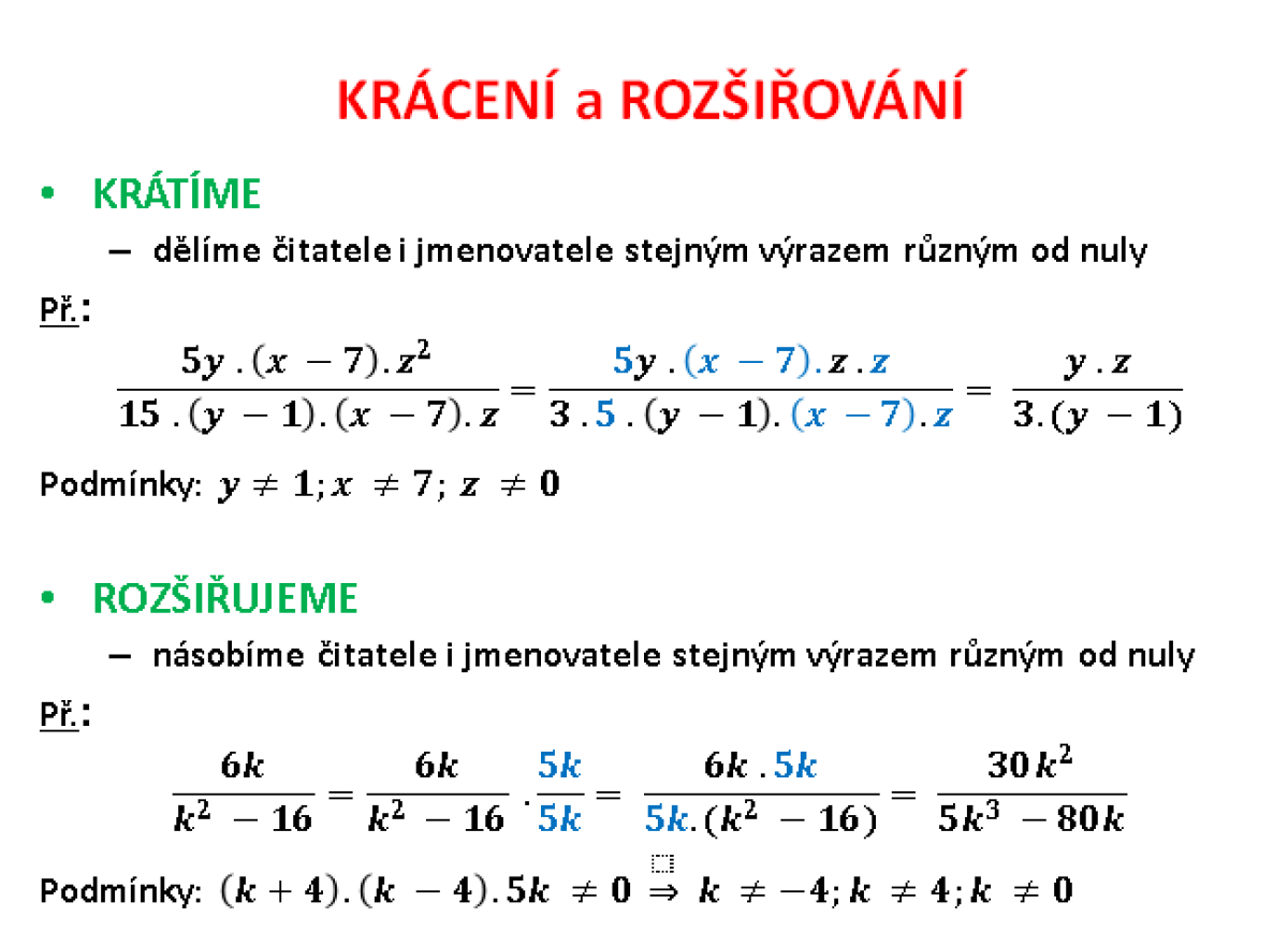 ZŠ Kunratice | Lomené výrazy